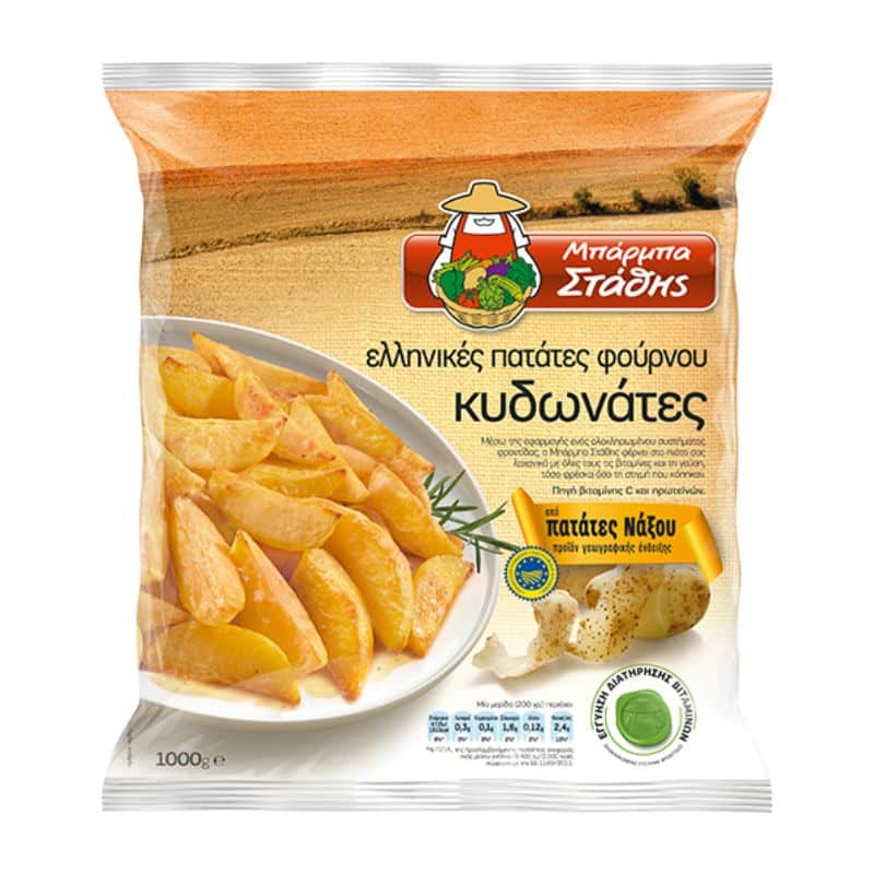 Oven Potatoes Wedges from Naxos 1kg Barba Stathis | Agora