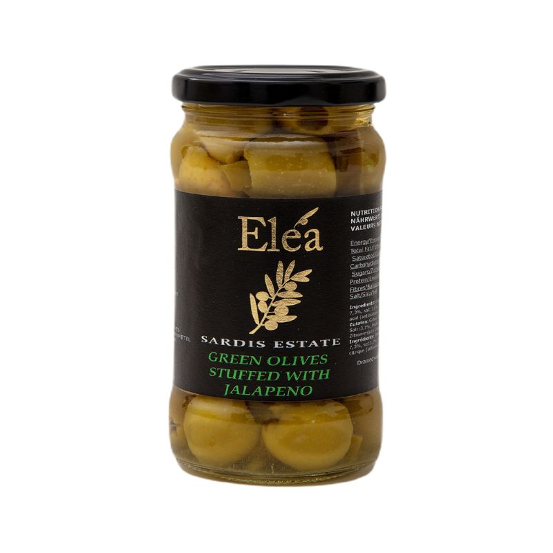 Green Olives Stuffed with Jalapeños 314ml Eléa | Agora